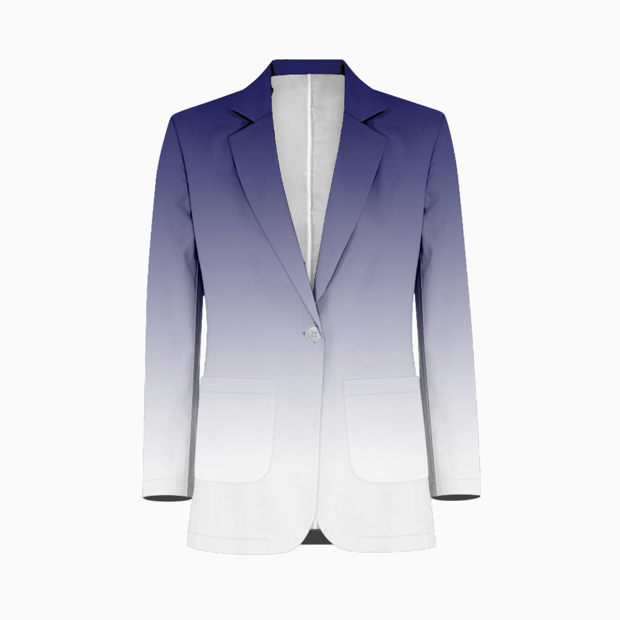 Aesthetic Night Blue and White Gradient Mens Suits Shawl Collar Slim ...