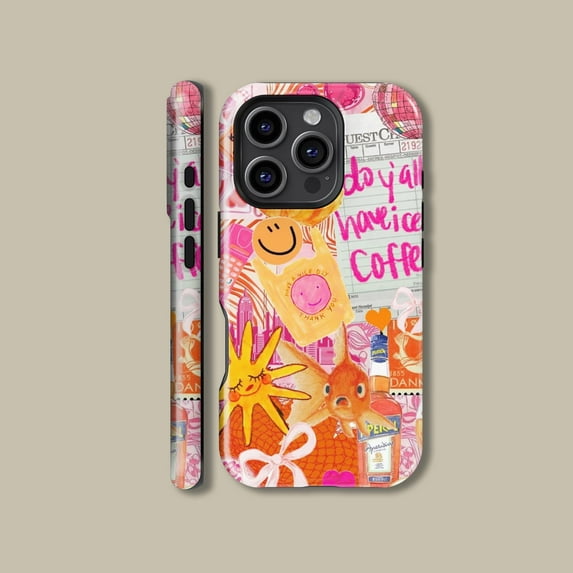 Aesthetic Orange Summer Collage Case for iPhone Samsung Fruit - Walmart.com