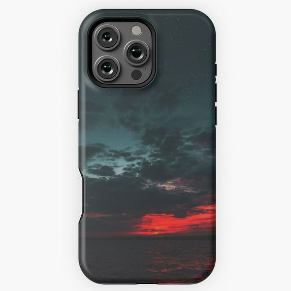 Aesthetic Orange Sunset Horizon Sky Art iPhone Case 11 12 13 14 15 16 ...