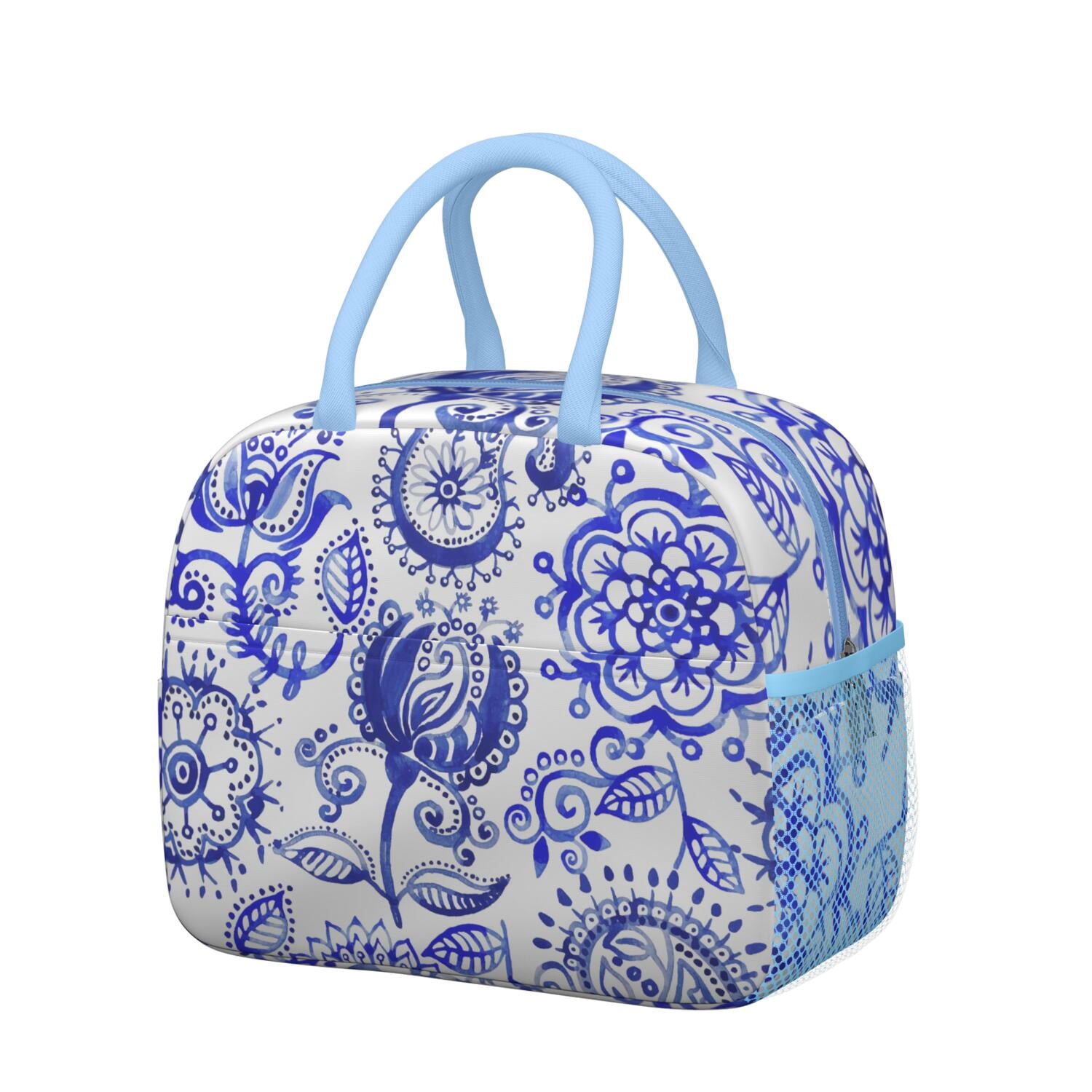 Aesthetic Paisley Pattern Lunch Bag - Reusable Insulated Lunch Box ...