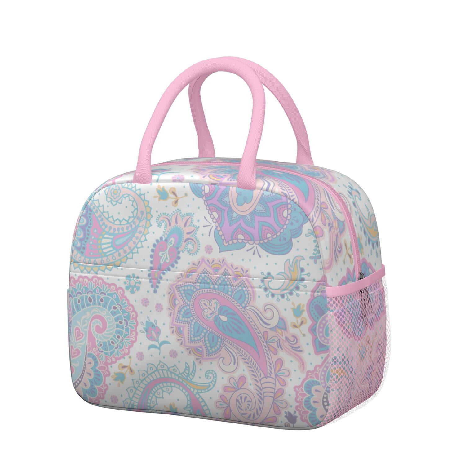 Aesthetic Paisley Pattern Lunch Bag - Reusable Insulated Lunch Box ...