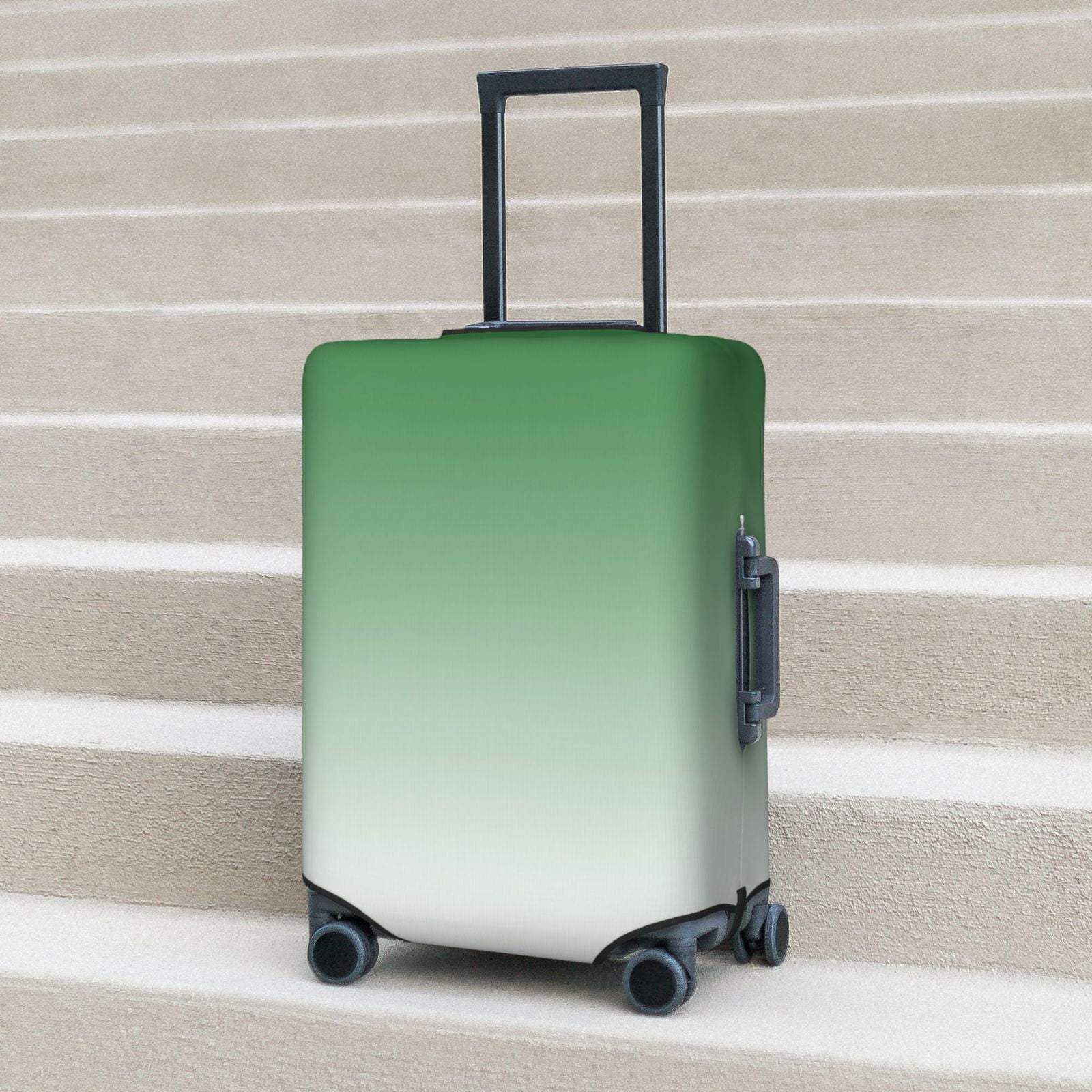 Aesthetic Patina Green And White Gradient Luggage Covers Suitcase Cover ...