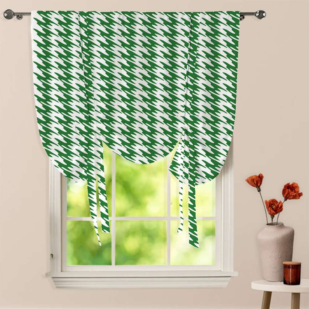 Aesthetic Patina Green And White Ripple Window Curtain for Living Room ...