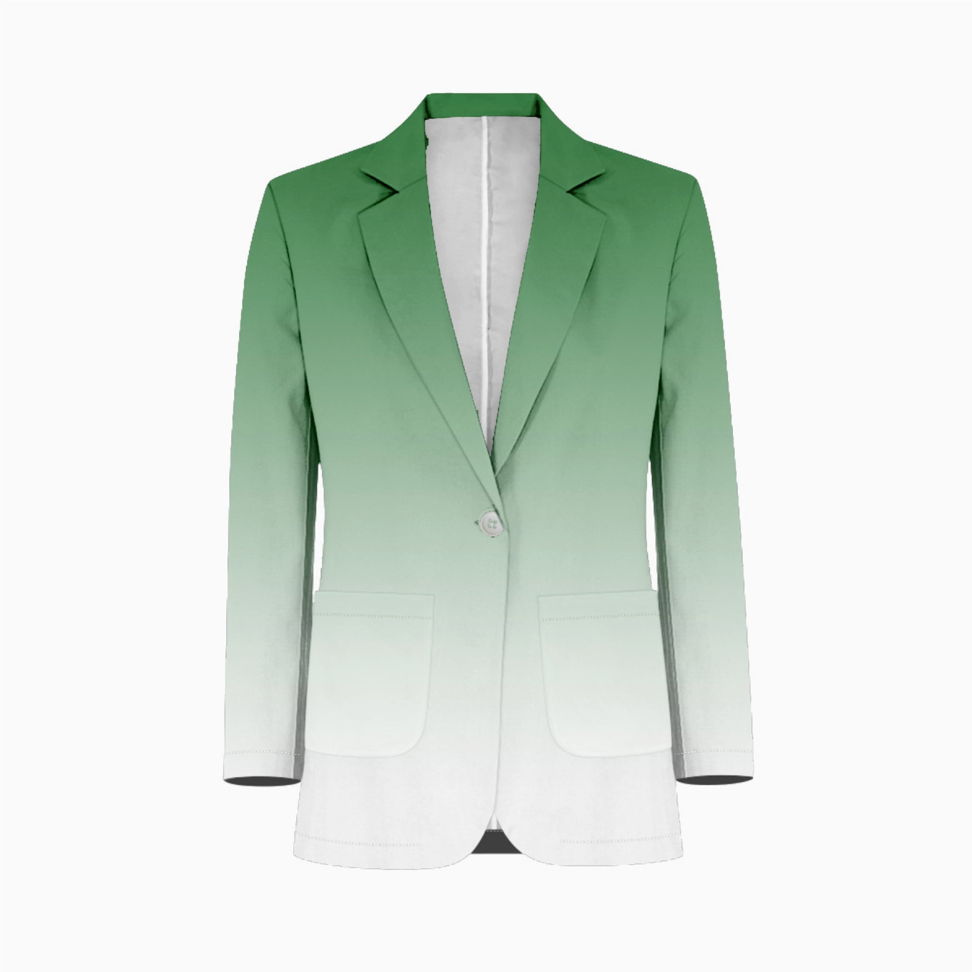 Aesthetic Patina Green and White Gradient Men's Suit Blazer Casual Party Wear Slim Fit Suit ...
