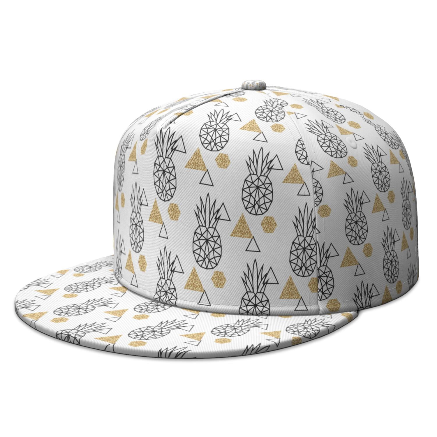 Aesthetic Pineapple Cap - Pineapple and Lemon Print Snapback, Tropical ...
