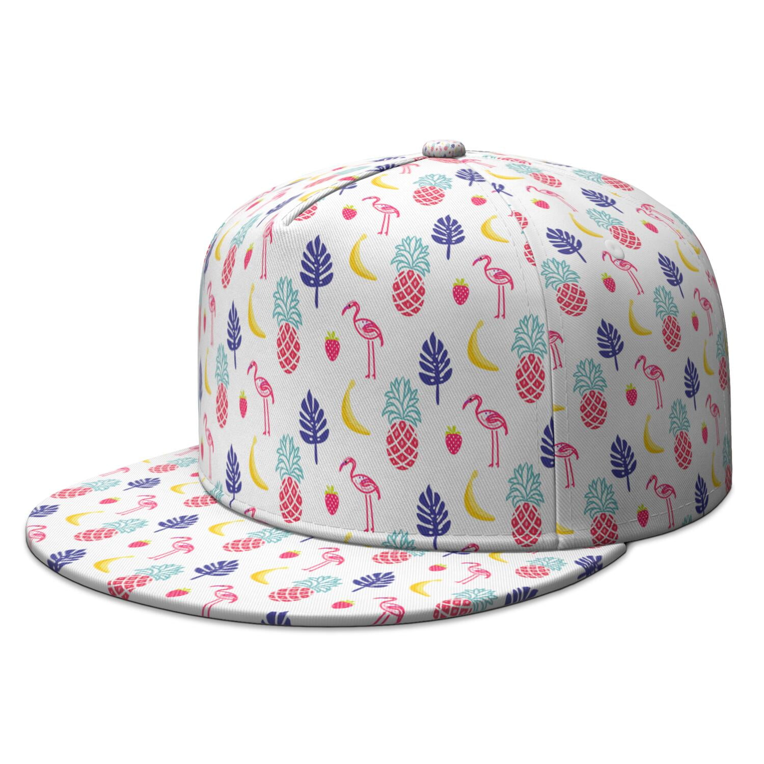 Aesthetic Pineapple Cap - Pineapple and Lemon Print Snapback, Tropical ...
