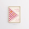 Aesthetic Pink Beach Wall Art Preppy Teen Room Decor Unframed Paper ...