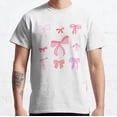Aesthetic Pink Coquette Bows Sticker Pack Classic T-shirt - Walmart.com