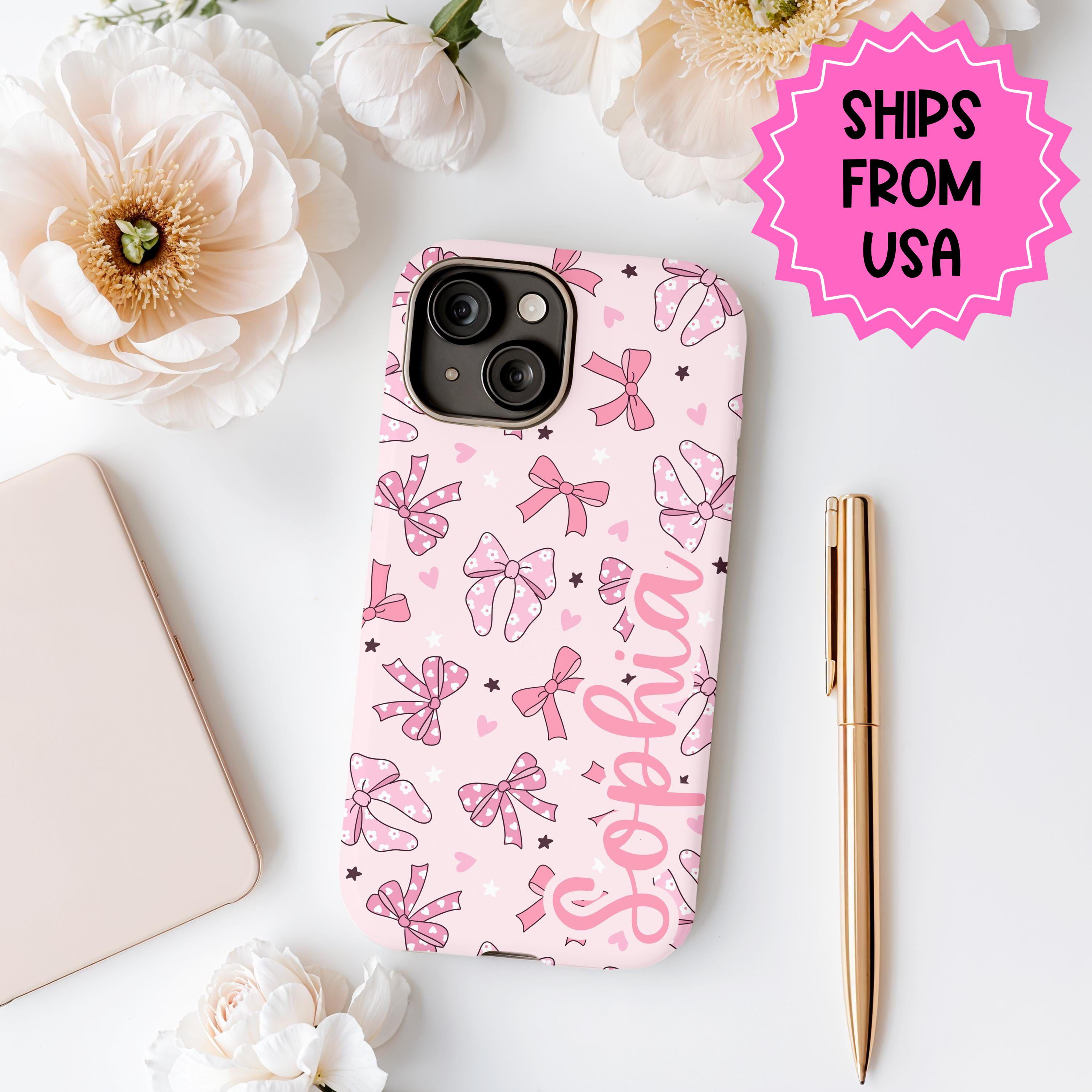 Aesthetic Pink Ribbon Case for iPhone Samsung MagSafe Bow - Walmart.com