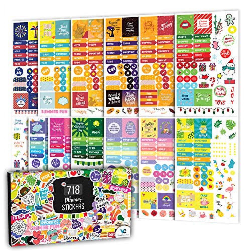 Aesthetic Planner Stickers - Productivity, Seasonal & Holiday Sticker ...