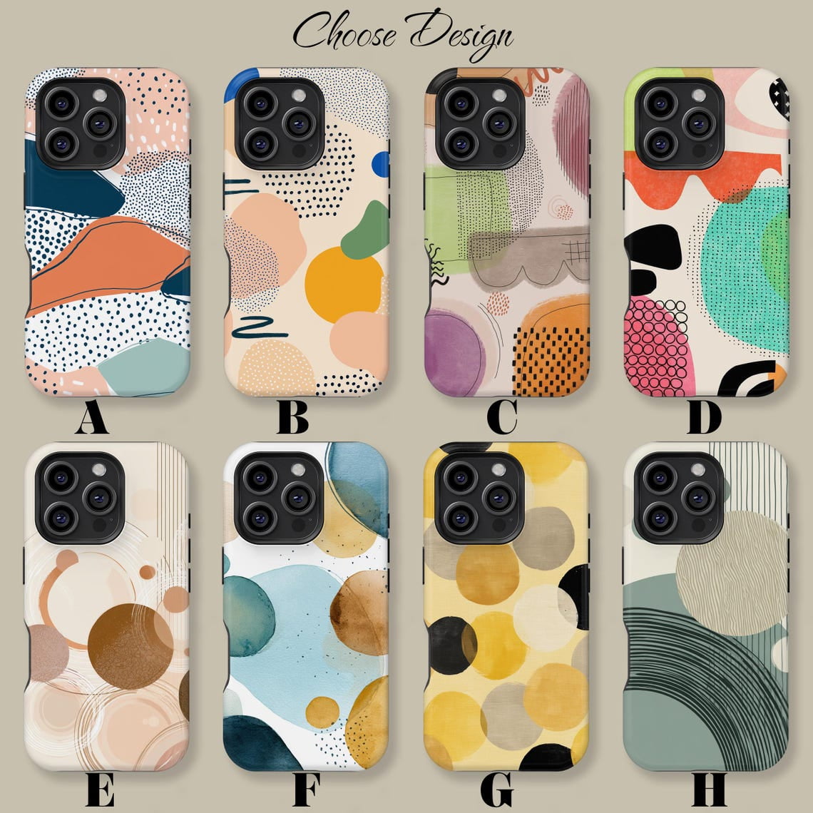 Aesthetic Polka Dot Geometry Case for iPhone Samsung Spot Pattern ...