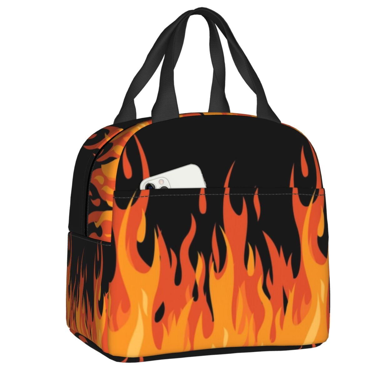 Aesthetic Pop Art Hot Fire Racing Flames Lunch Bag Cooler Thermal ...