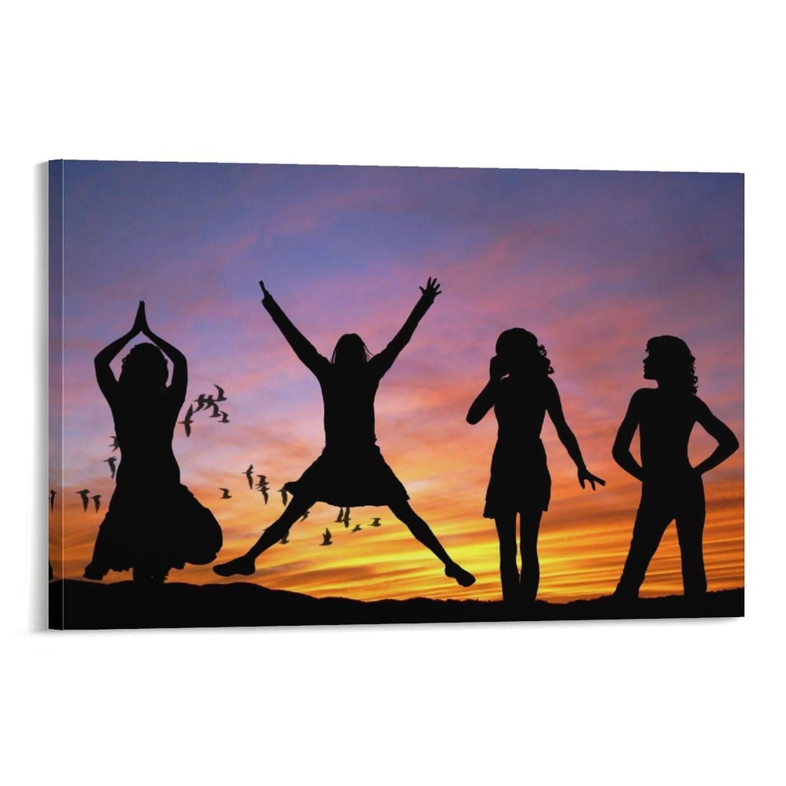 Aesthetic Posters Girls Yearning for Freedom Under The Sunset Posters ...