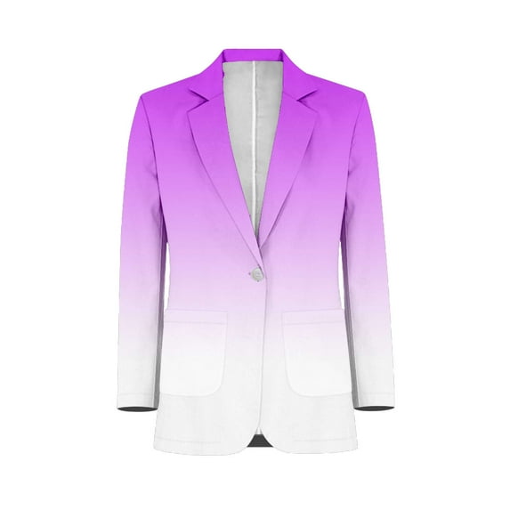 Aesthetic Purple And White Gradient Men's Suit Blazer Casual Party Wear ...