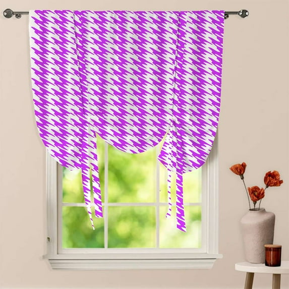 Aesthetic Purple And White Ripple Window Curtain for Living Room Roman ...