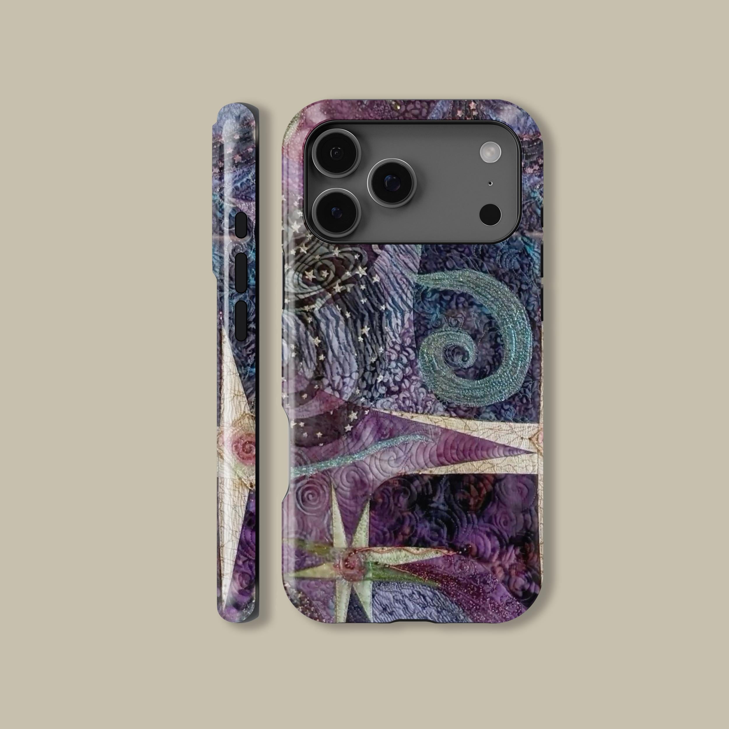 Aesthetic Purple Starry Night Case for iPhone Samsung Celestial ...