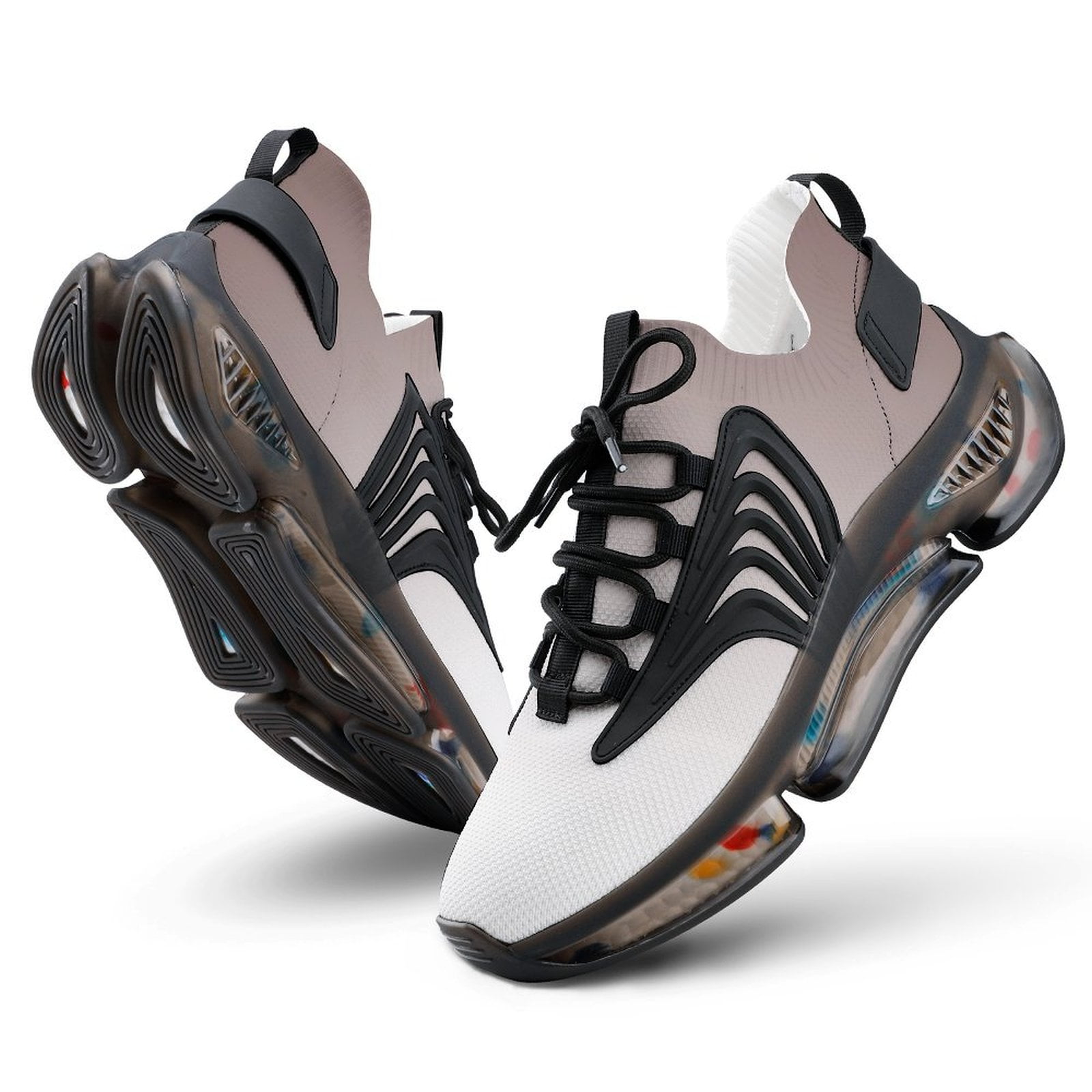 Aesthetic Purple Violet And White Gradient Walking Shoes for Men Woman ...