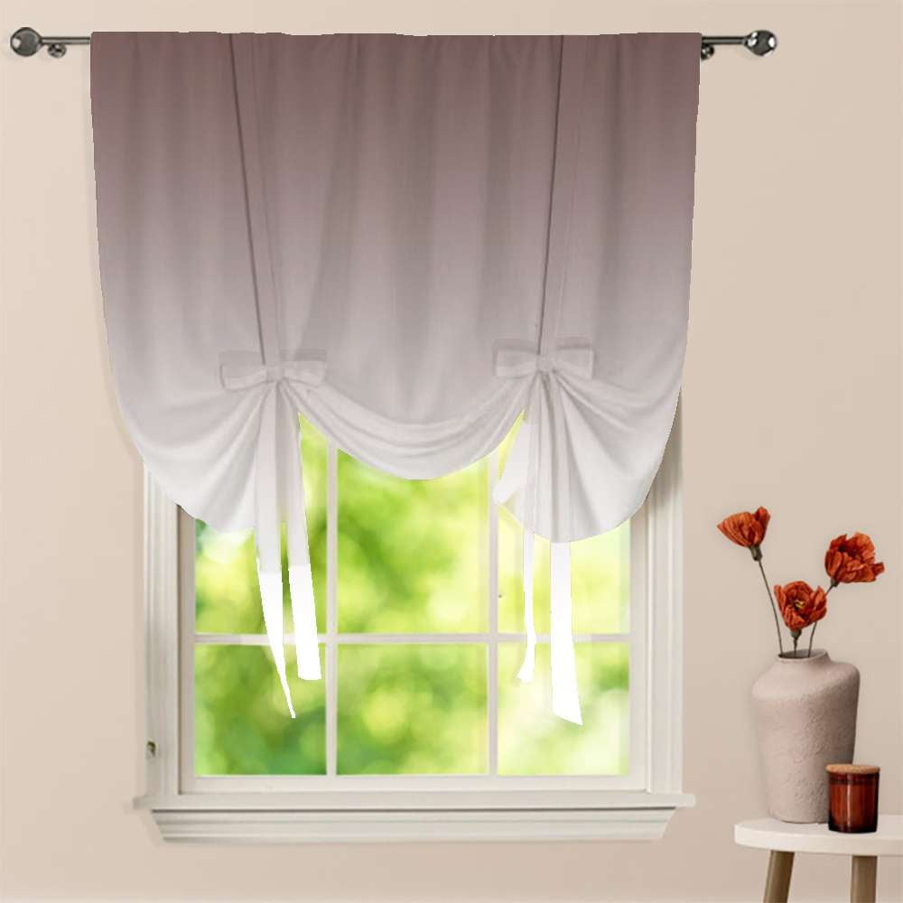 Aesthetic Purple Violet And White Gradient Window Curtain for Living ...