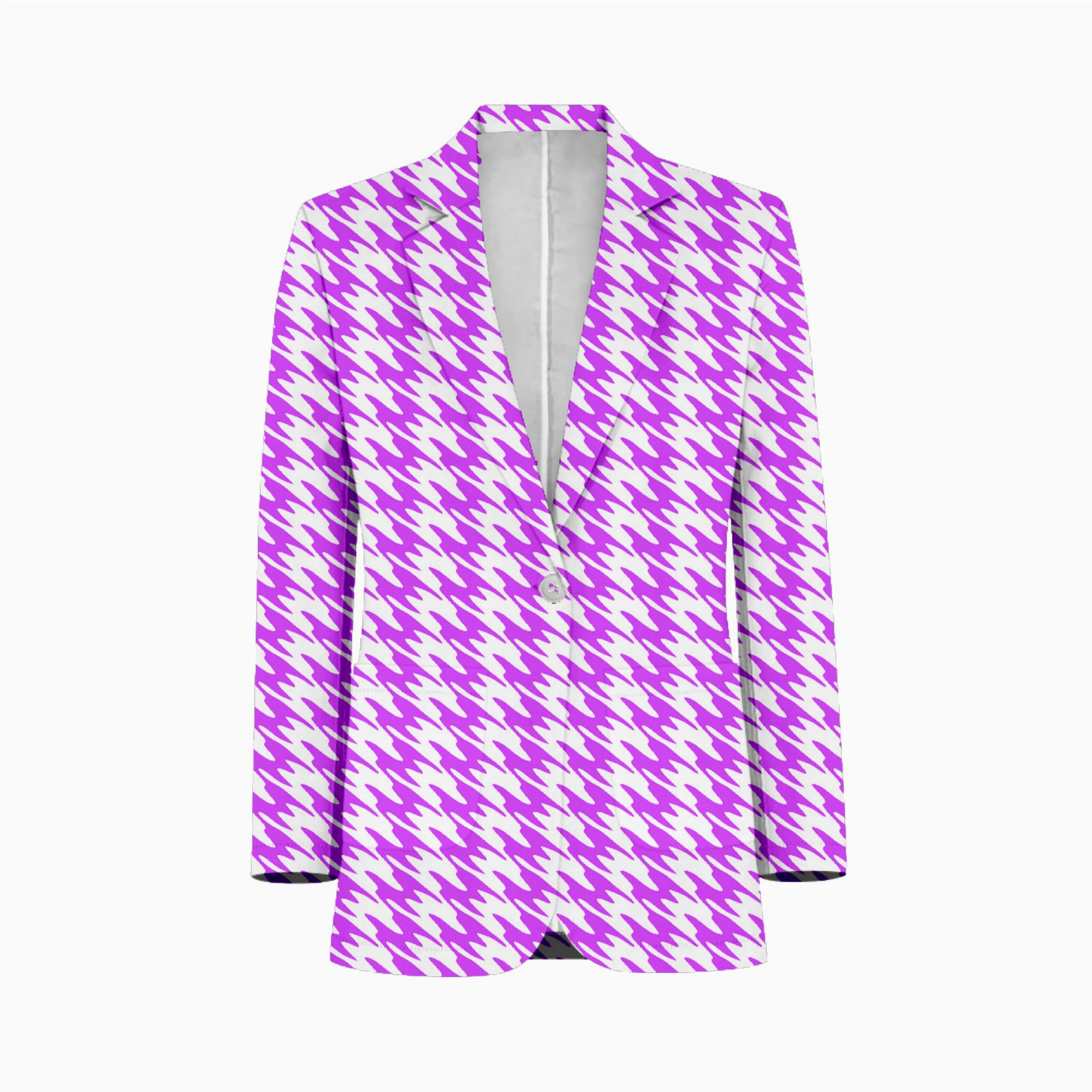 Aesthetic Purple and White Ripple Mens Suits Shawl Collar Slim Fit Suit ...