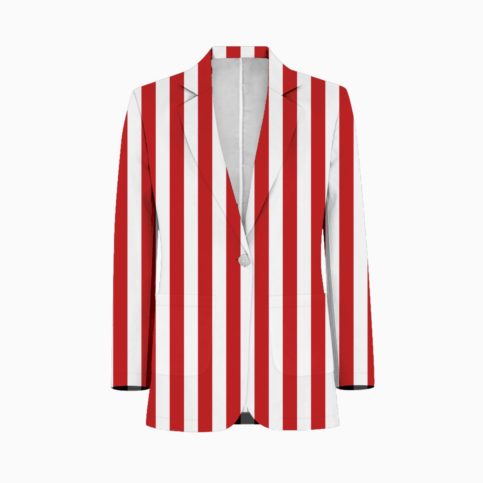 Aesthetic Raspberry Red and White Vertical Men Blazers Slim Clothing ...