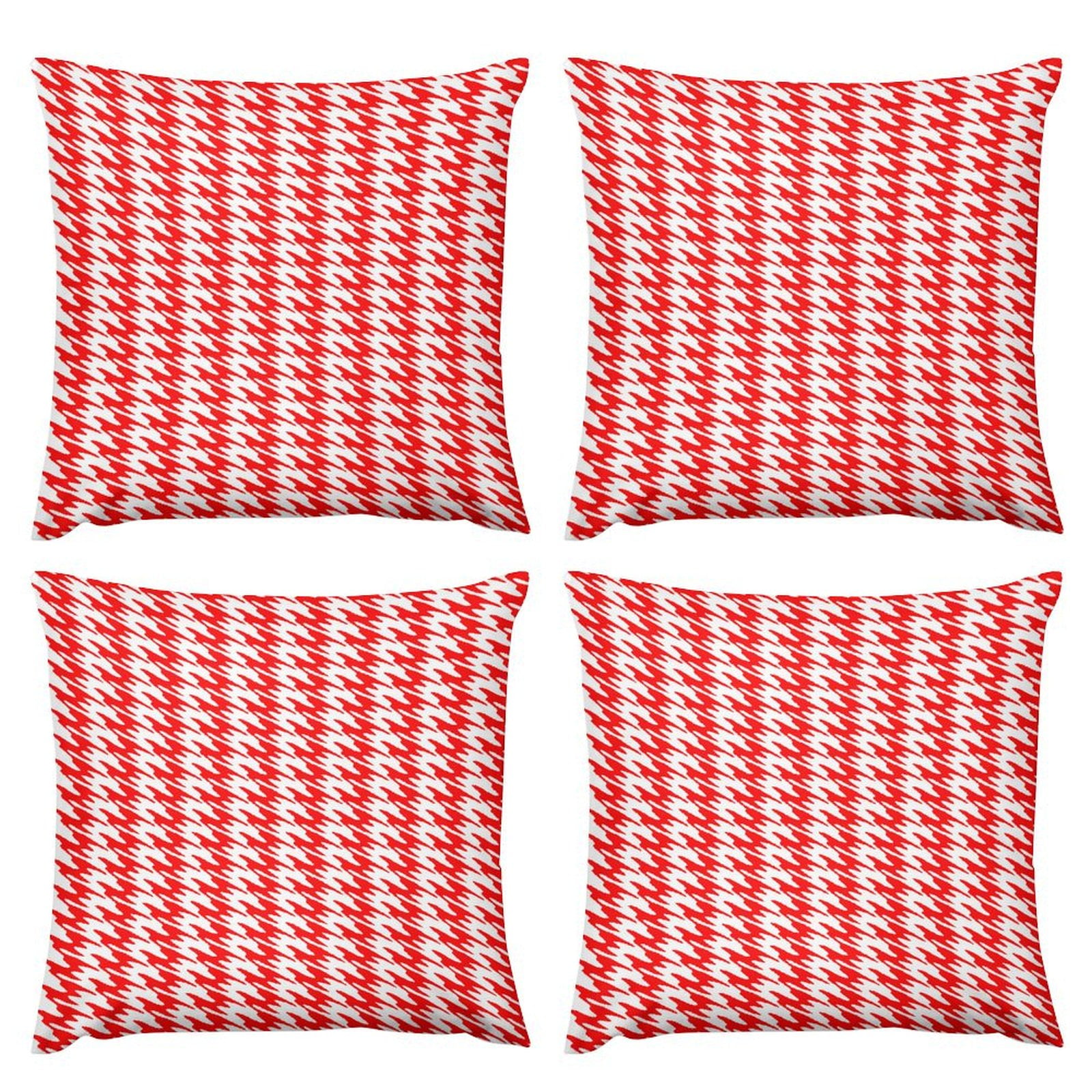 Aesthetic Red And White Ripple 4 Pcs Cushion Covers Sofa Cushion Covers ...