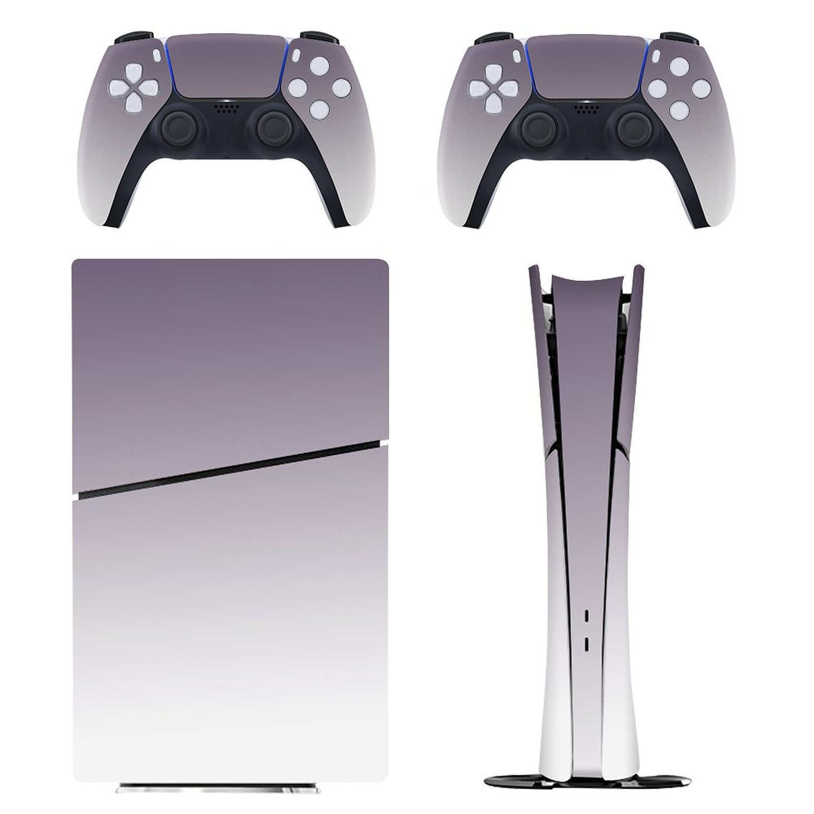 Aesthetic Red Lilac And White Gradient PS5/PS5 Slim Digital Disc Skin ...
