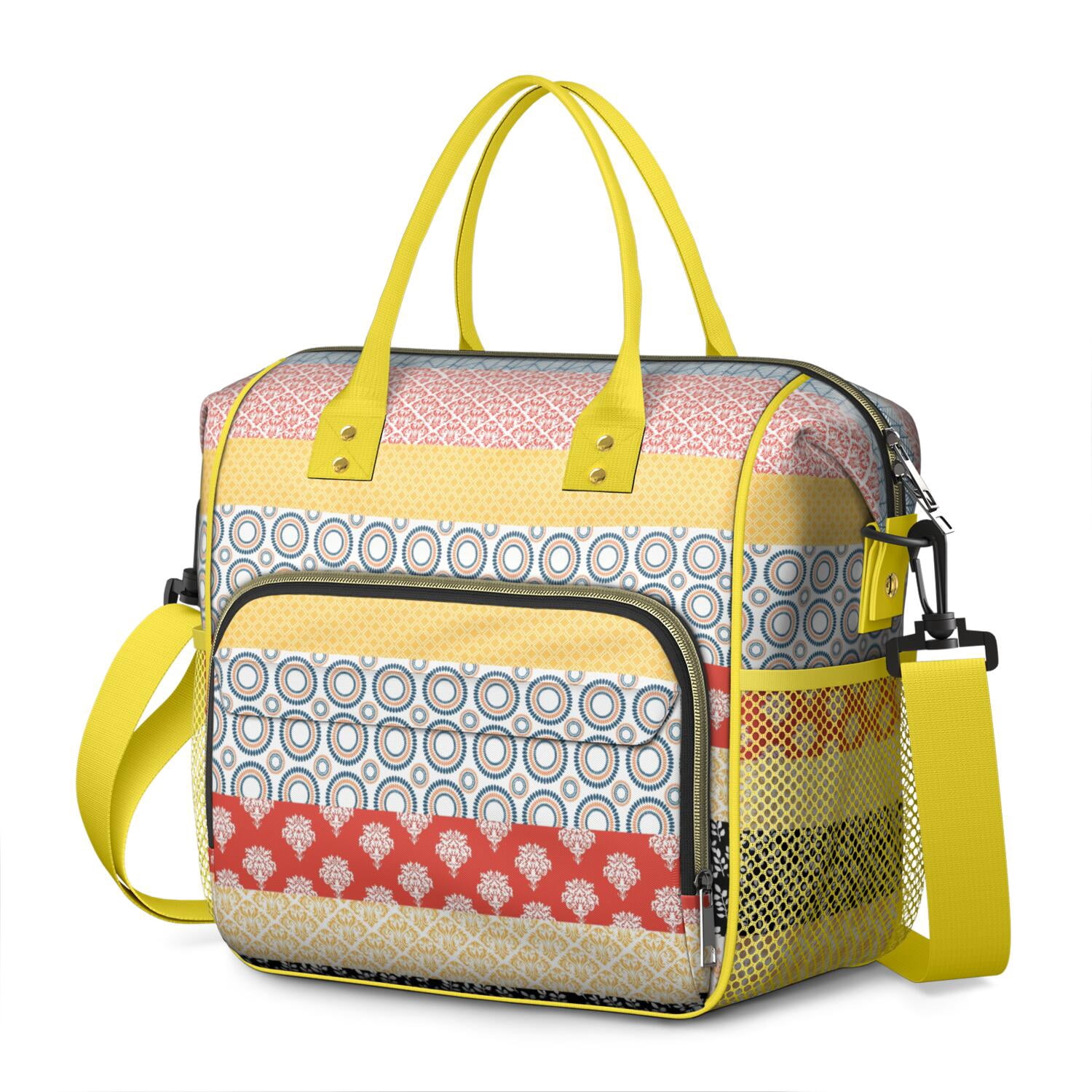 Aesthetic Room Style Lunch Bag – Geometric Large Cooler Tote with ...