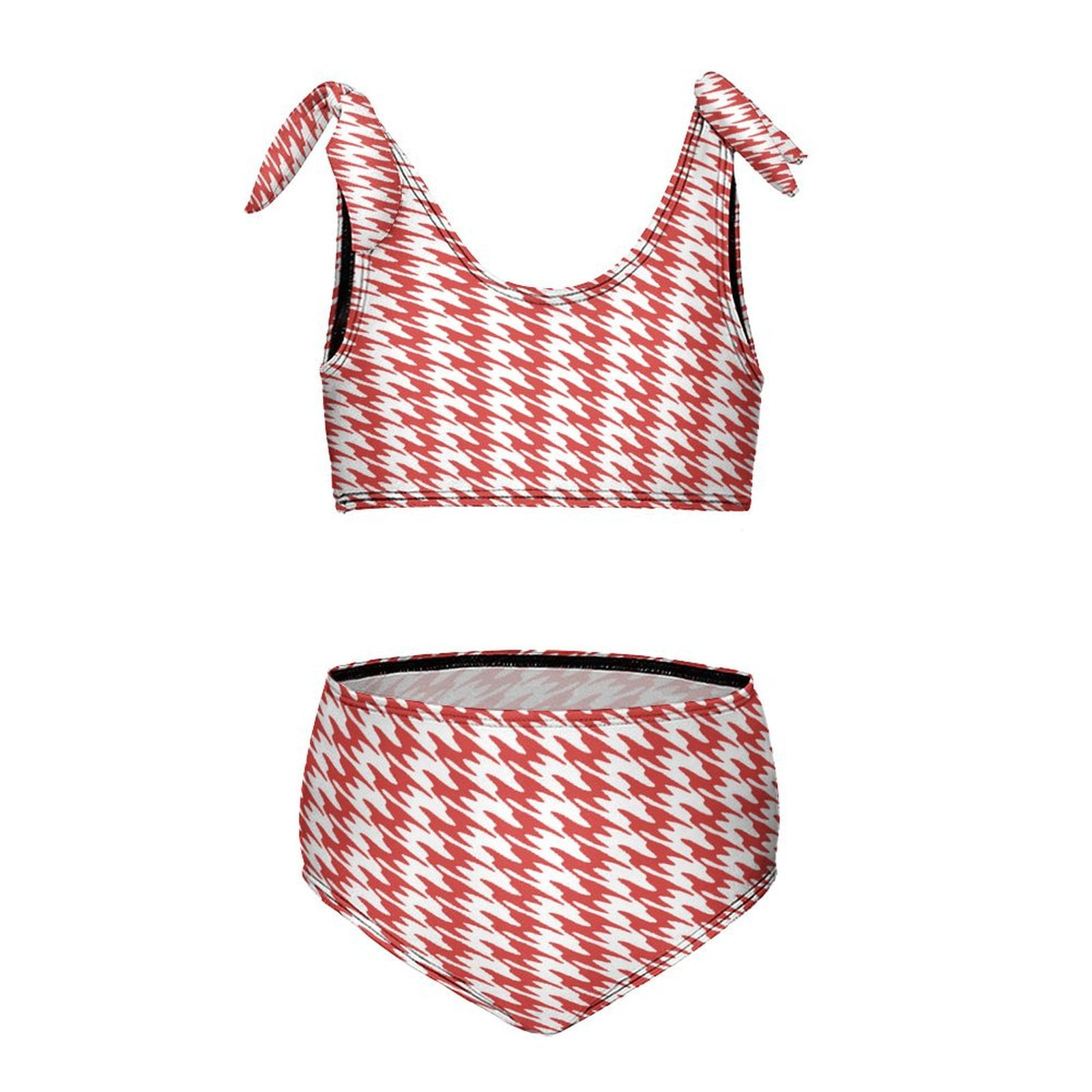 Aesthetic Rose And White Ripple Girl's 2 Piece Bikini Set Beach Sport ...
