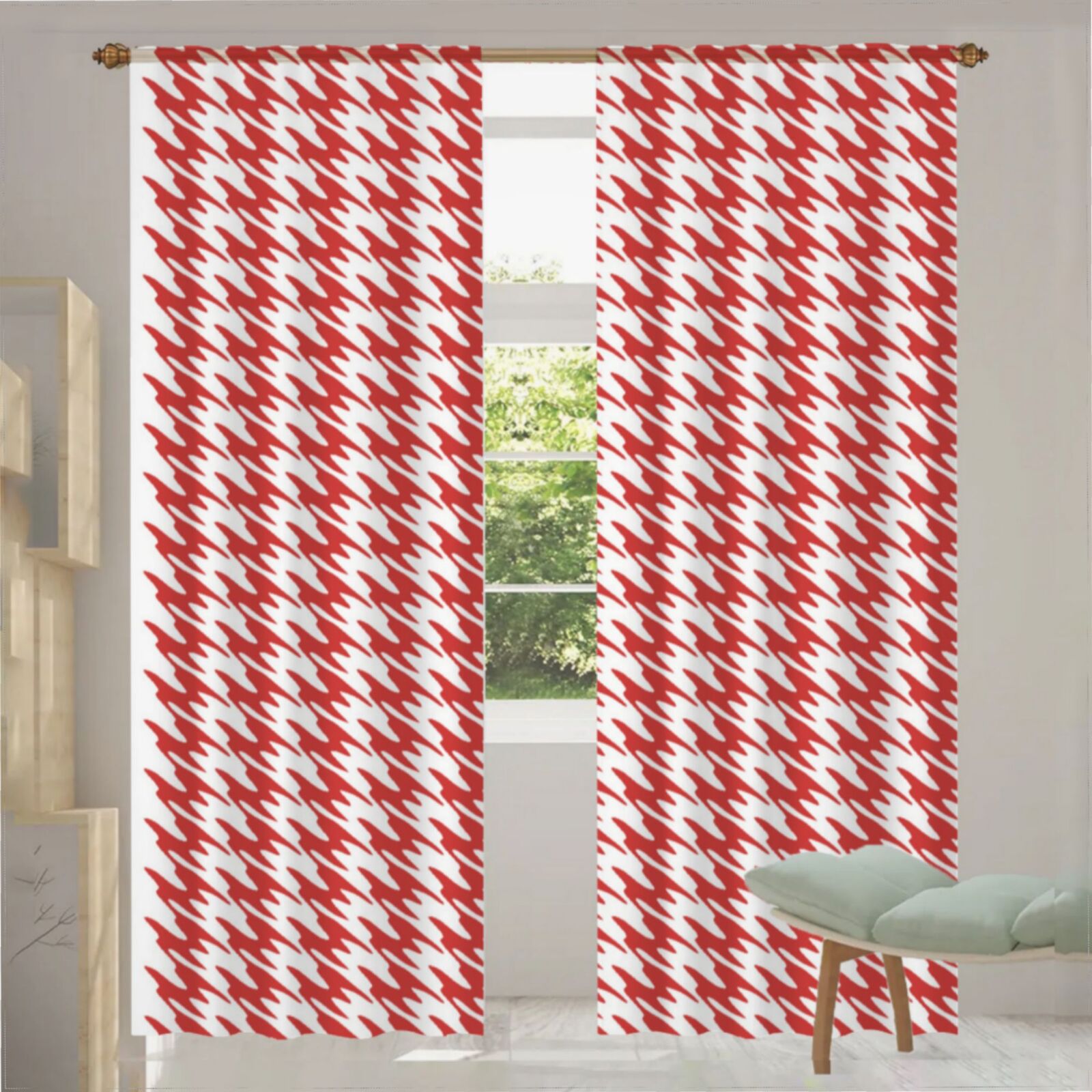 Aesthetic Rose And White Ripple Sheer Window Curtains for Living Room ...