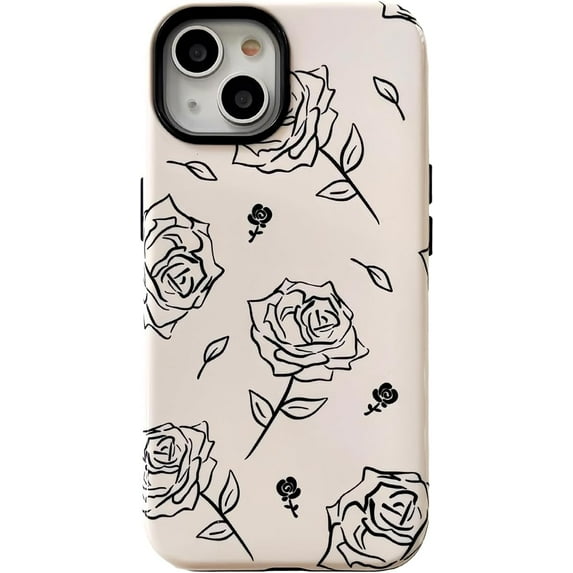 Aesthetic Rose Art Flower 2 in 1 Phone Case Compatible with iPhone 12/ ...