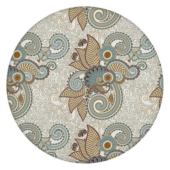 Aesthetic Round Elastic Tablecloth Waterproof Fitted Cover with ...