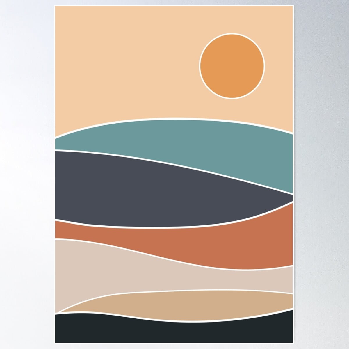 Aesthetic Sand Desert Sahara Poster Wall Art, Modern Wall Decor For ...