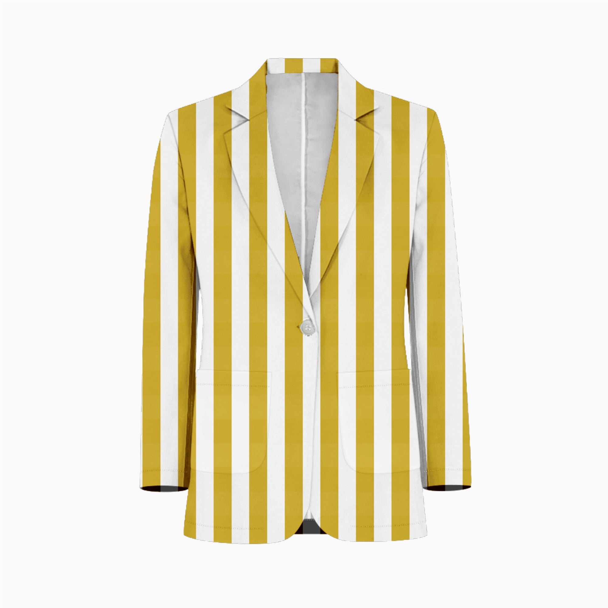 Aesthetic Sand Yellow and White Vertical Customized Men's Suits full ...