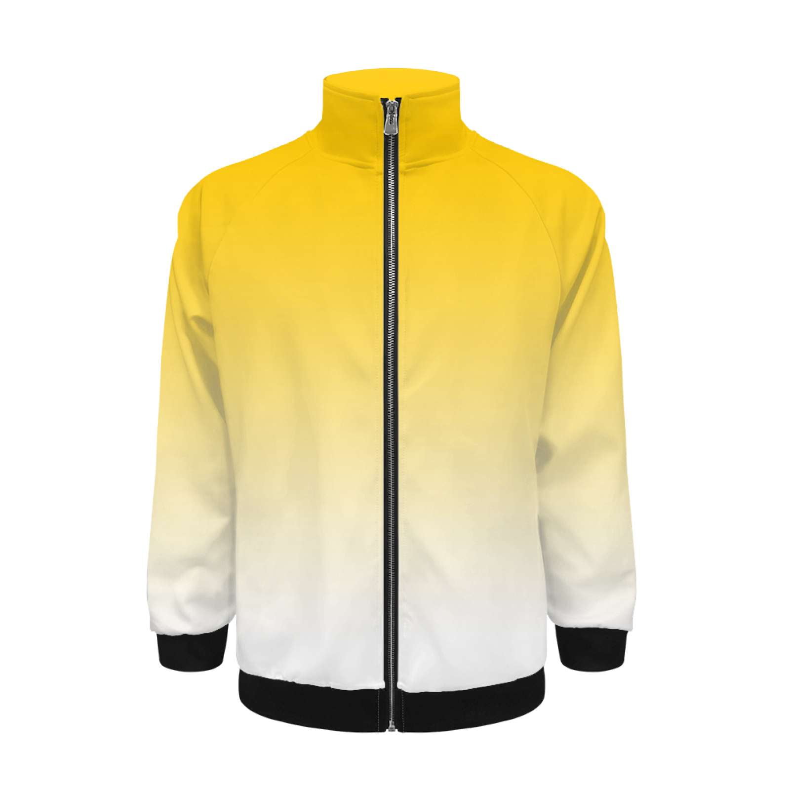 Aesthetic Signal Yellow And White Gradient Jacket Men's Street Cool ...