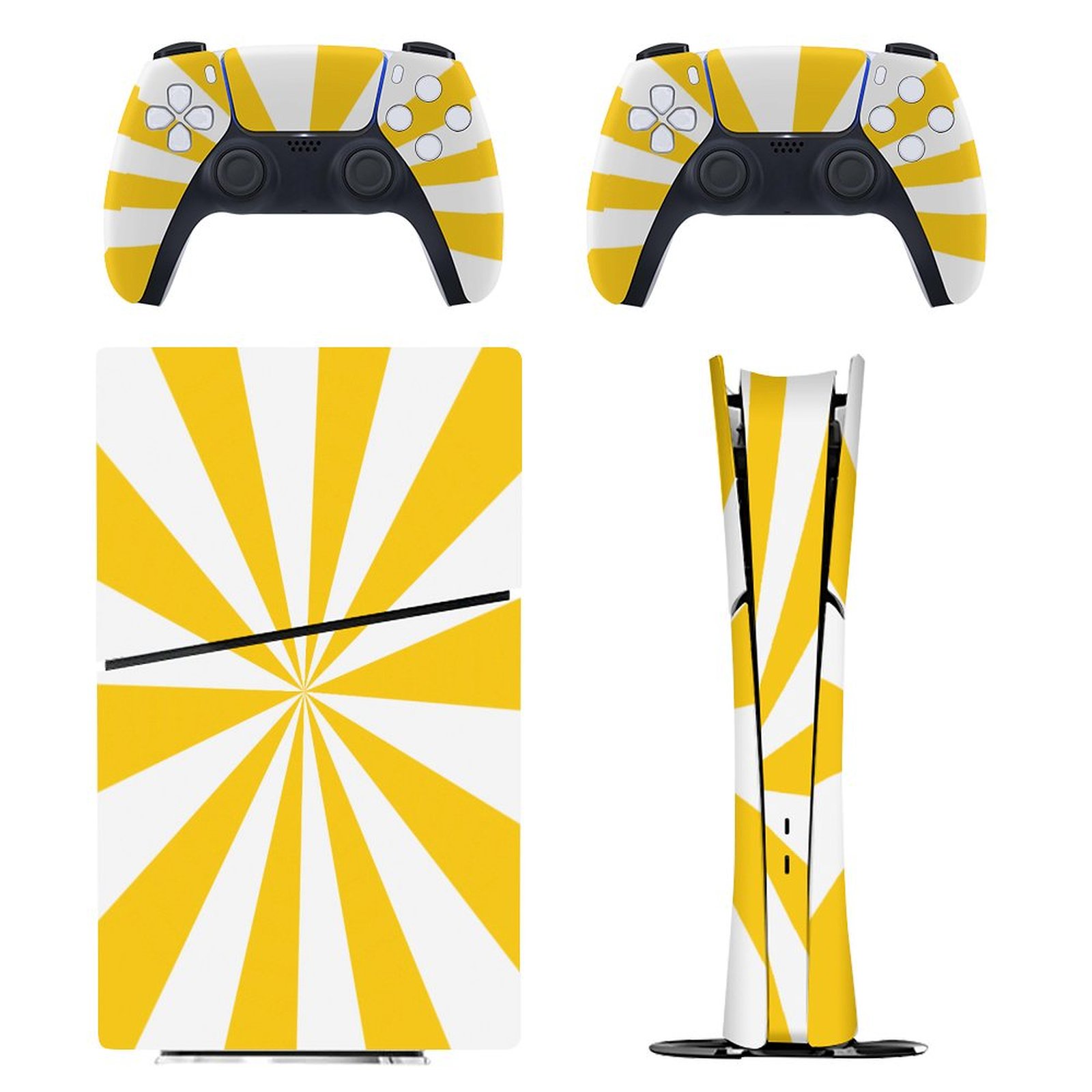 Aesthetic Signal Yellow And White Sunburst PS5/PS5 Slim Digital Disc ...