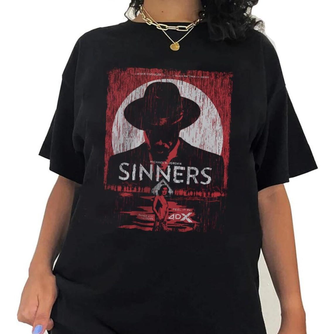 Aesthetic Sinners 2025 Action Movie Streetwear Unisex Graphic T-Shirt ...