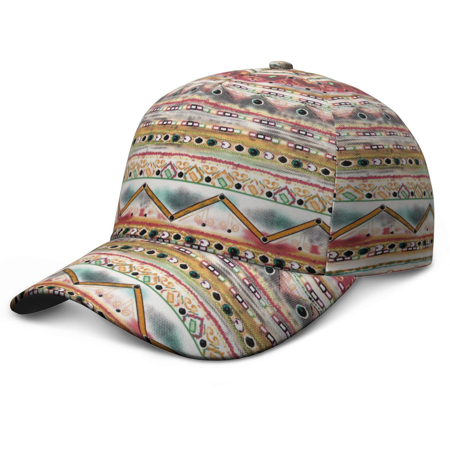 Aesthetic Sketch Baseball Cap – Bohemian Ink Style Dad Hat with Tribal ...