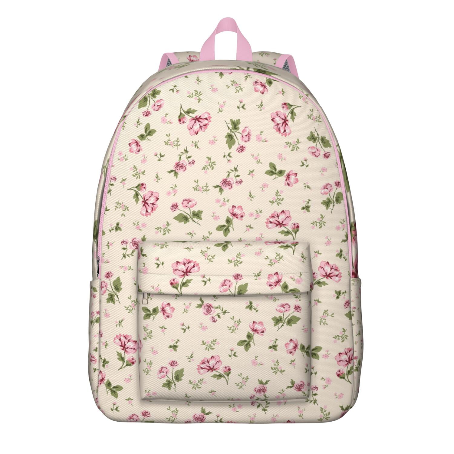 Aesthetic Spring Backpack - Vintage Waterproof Bookbag with Artistic ...