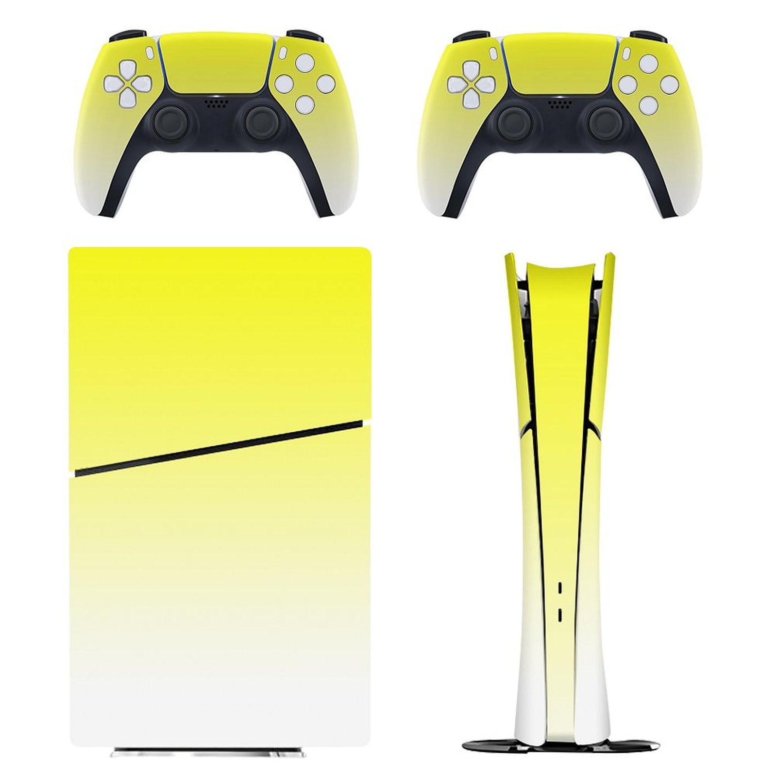 Aesthetic Sulphur Yellow And White Gradient PS5/PS5 Slim Digital Disc ...