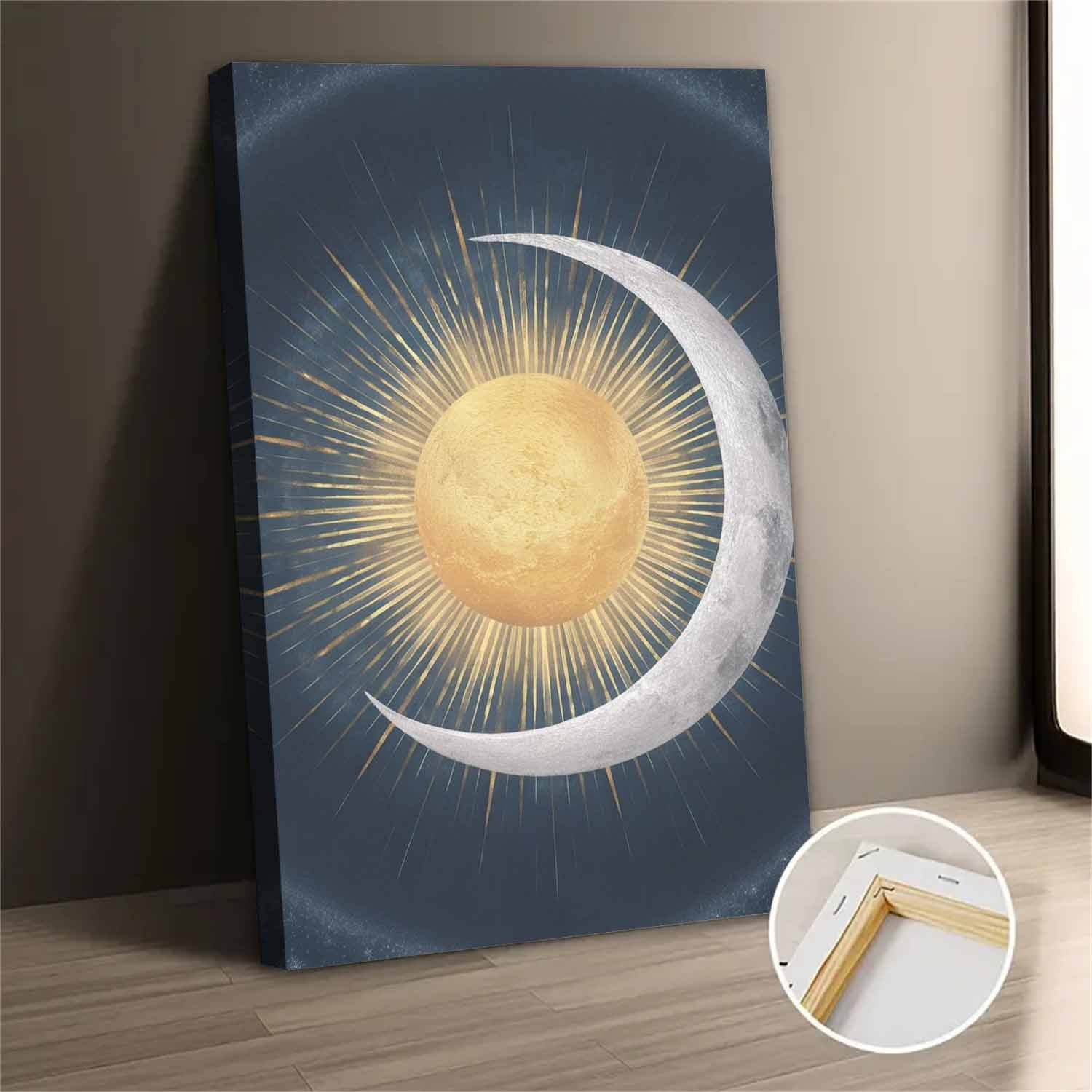 Aesthetic Sun And Moon Canvas Wall Art For Bedroom - Walmart.com