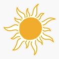 Aesthetic Sun Art Vinyl Decal Sticker - Walmart.com