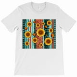 Aesthetic Sunflower And Falling Leaves - Retro Autumn Graphic G7635 ...