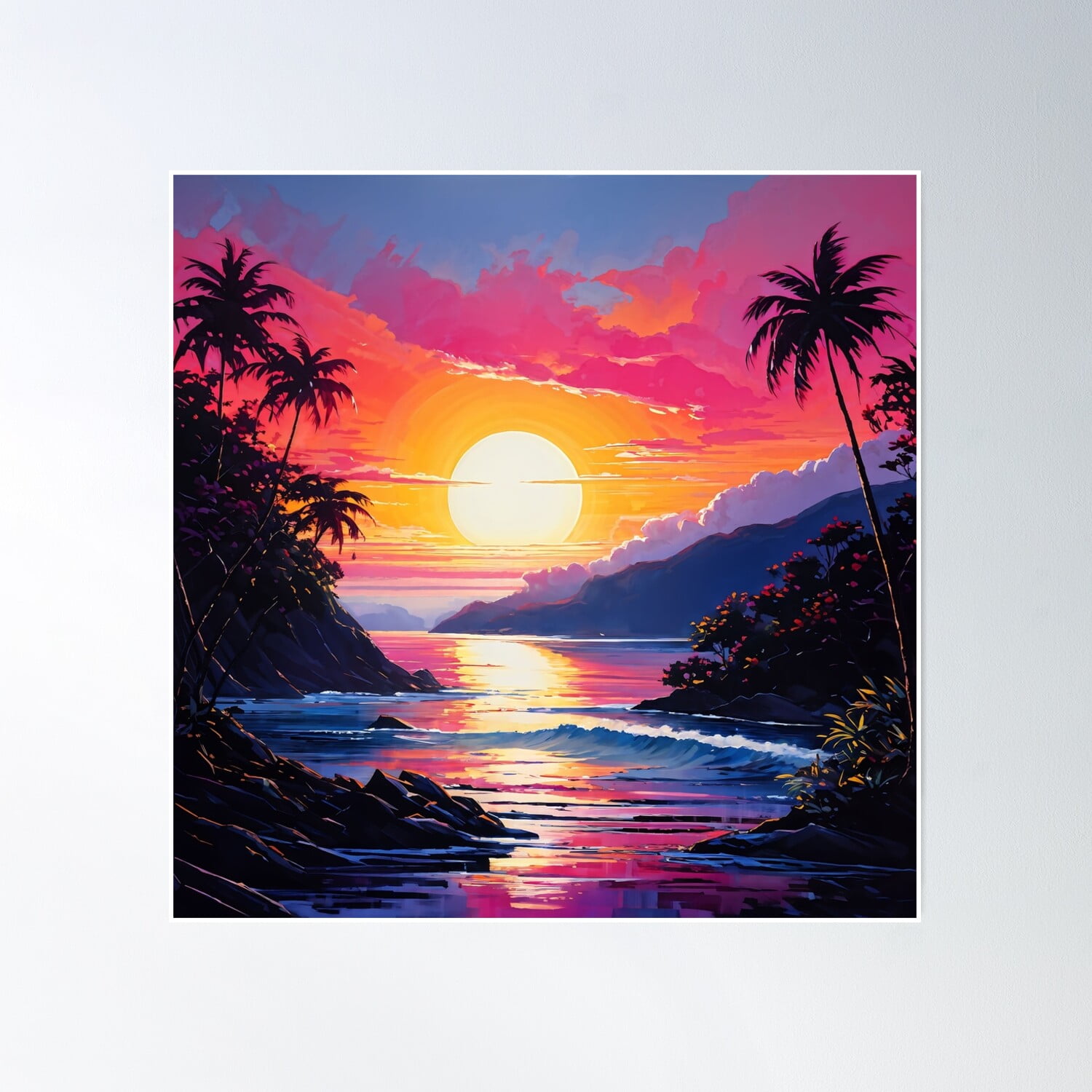 Aesthetic | Sunset | Colorful | Sticker | Art | Painting | Beautiful ...