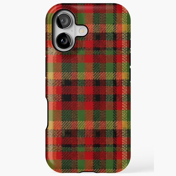 Aesthetic Tartan Plaid Christmas Pattern Case for iPhone 17 through 11 ...