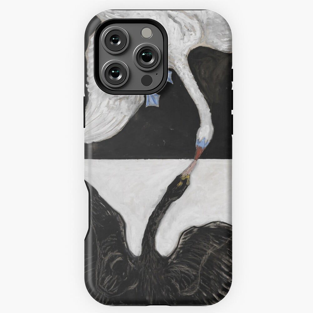Aesthetic The Swan Painting Phone Case for iPhone 16 15 14 13 12 11 Pro ...