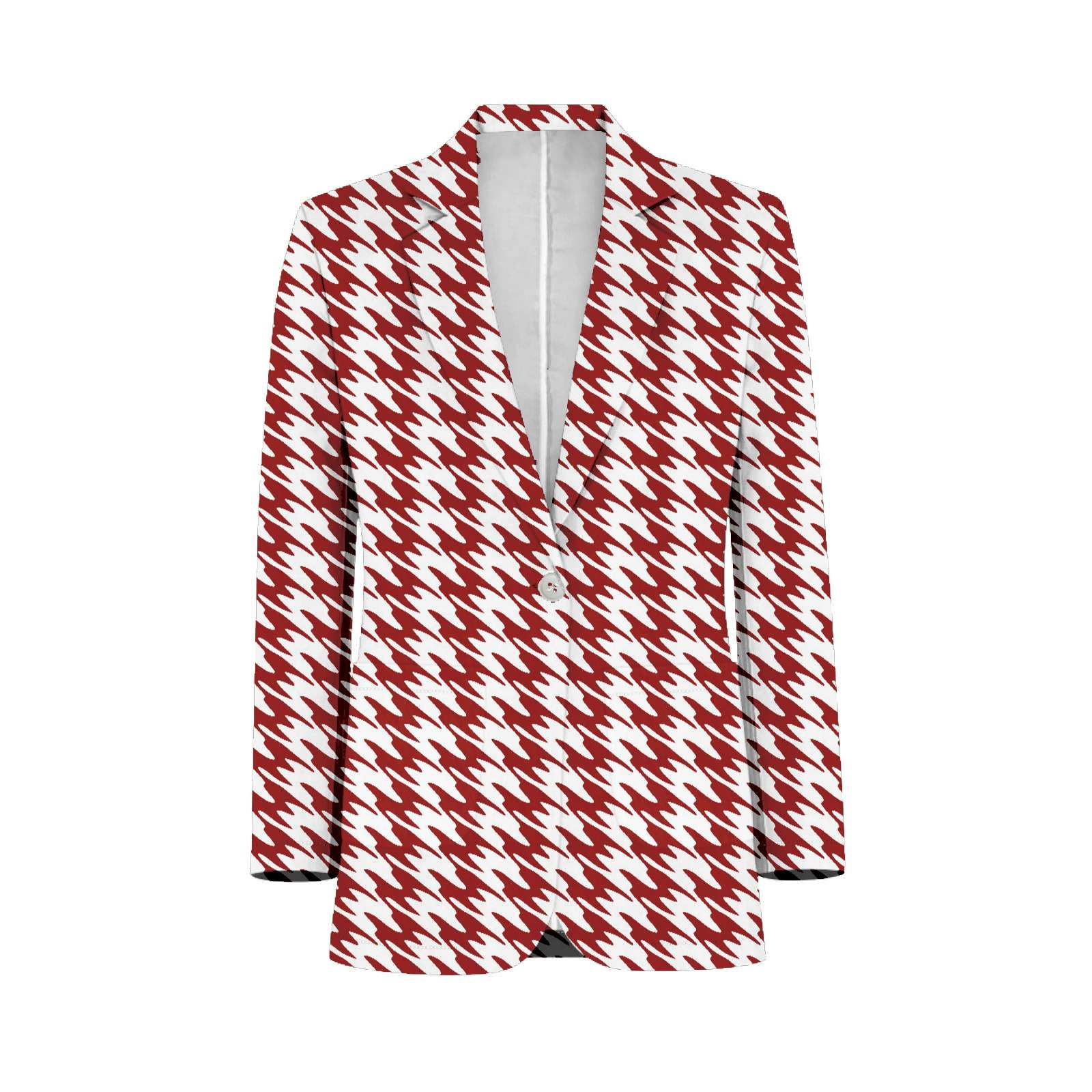 Aesthetic Tomato Red And White Ripple Customized Men's Suits full man ...