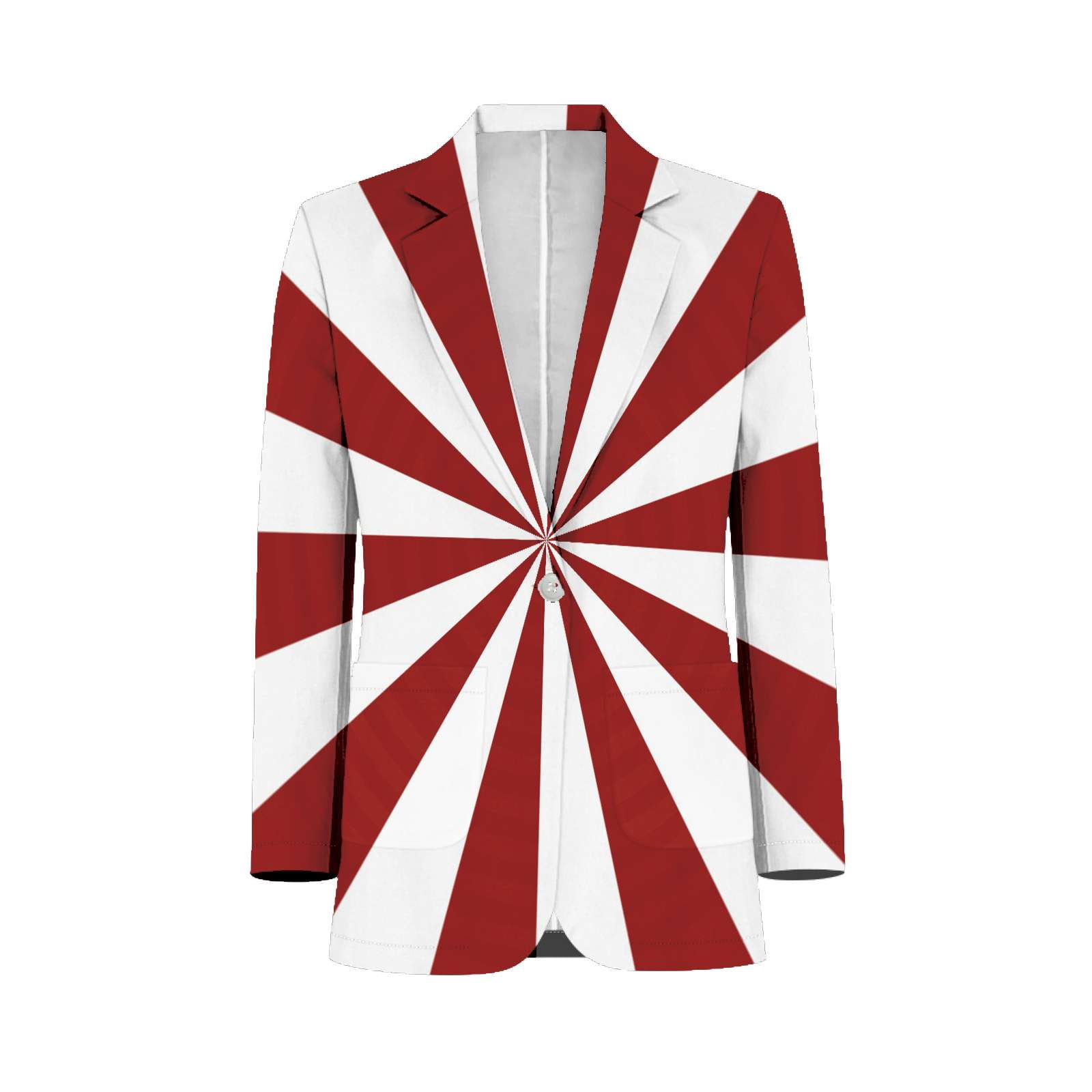 Aesthetic Tomato Red And White Sunburst Men Blazers Slim Clothing ...