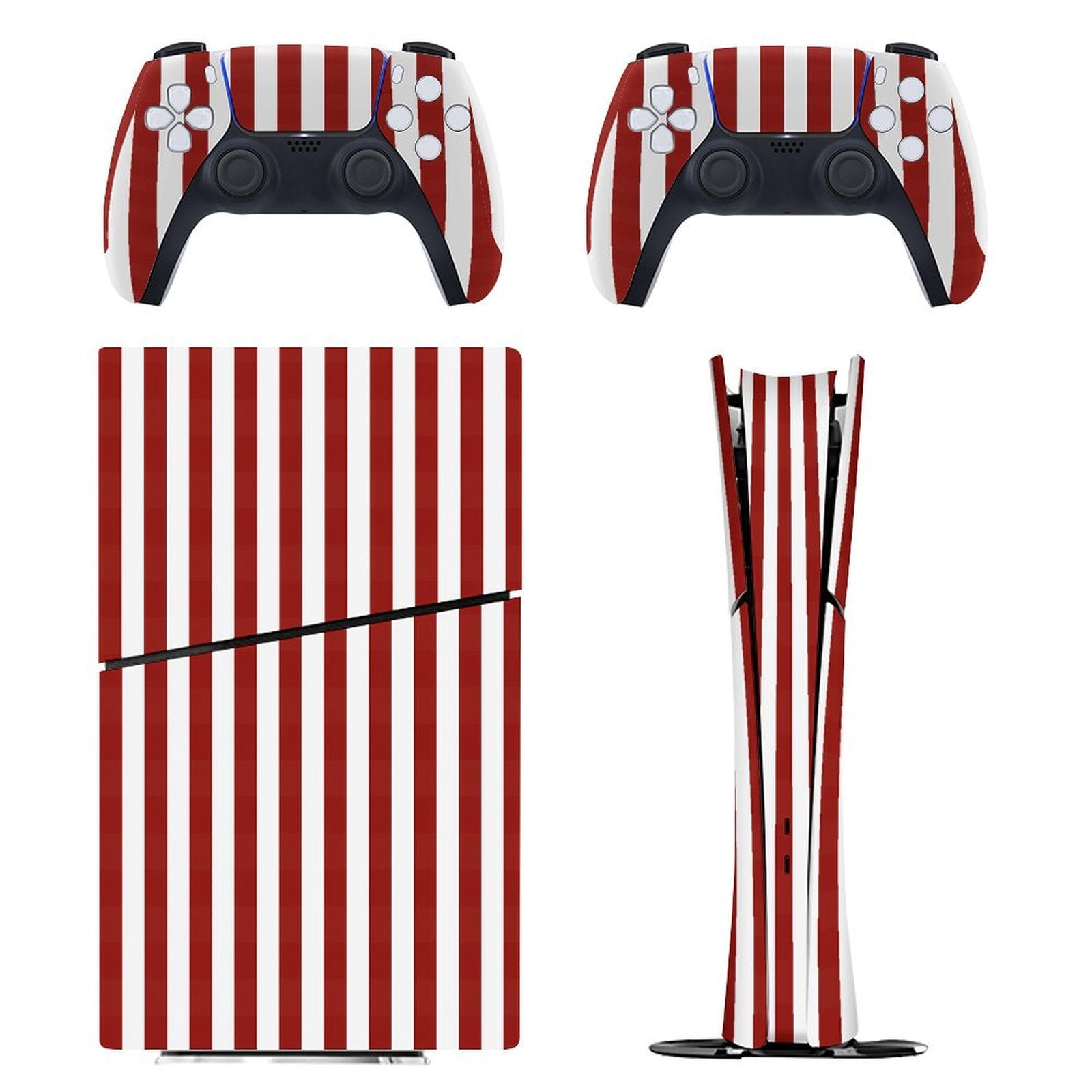 Aesthetic Tomato Red And White Vertical PS5/PS5 Slim Digital Disc Skin ...