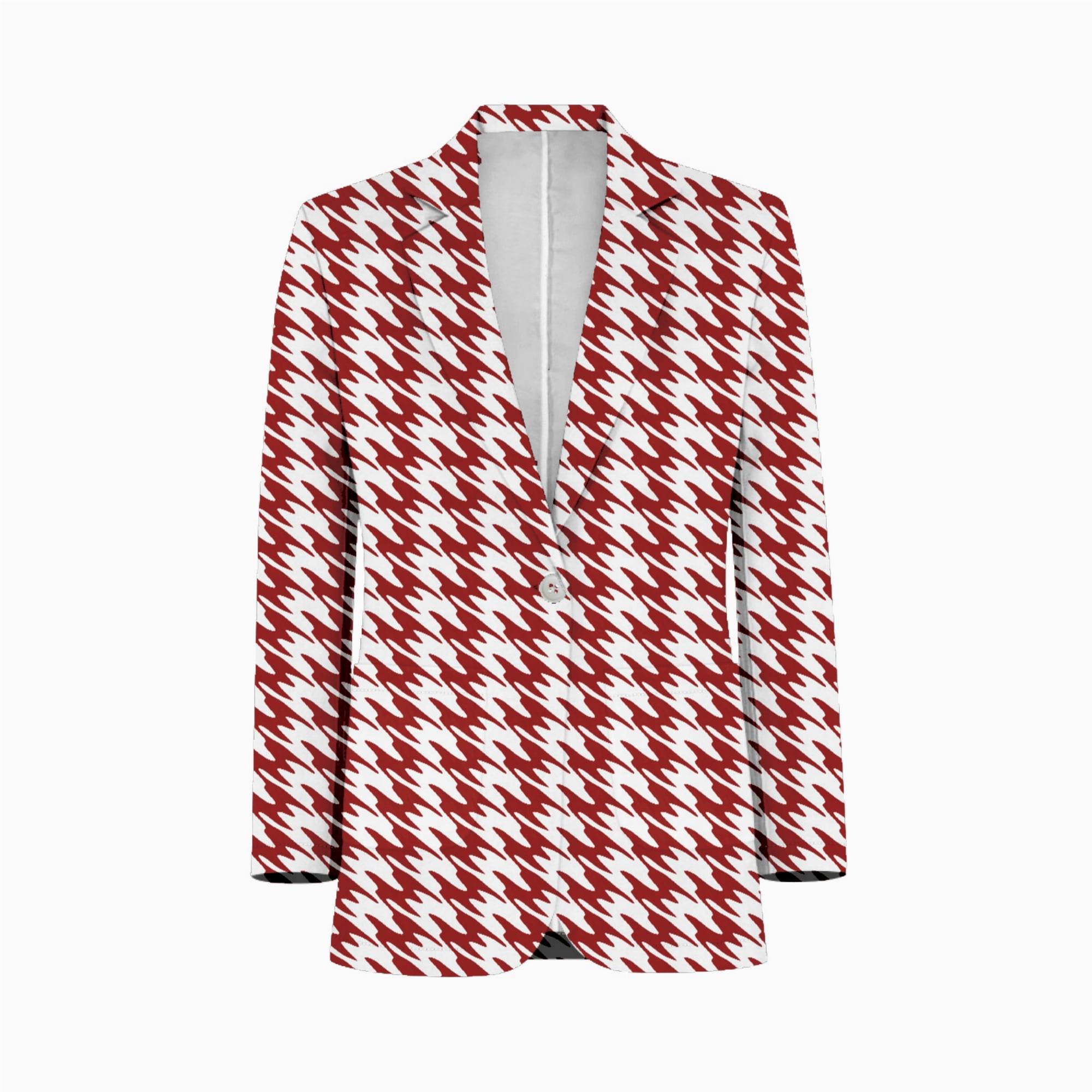 Aesthetic Tomato Red and White Ripple Mens Suits Shawl Collar Slim Fit ...