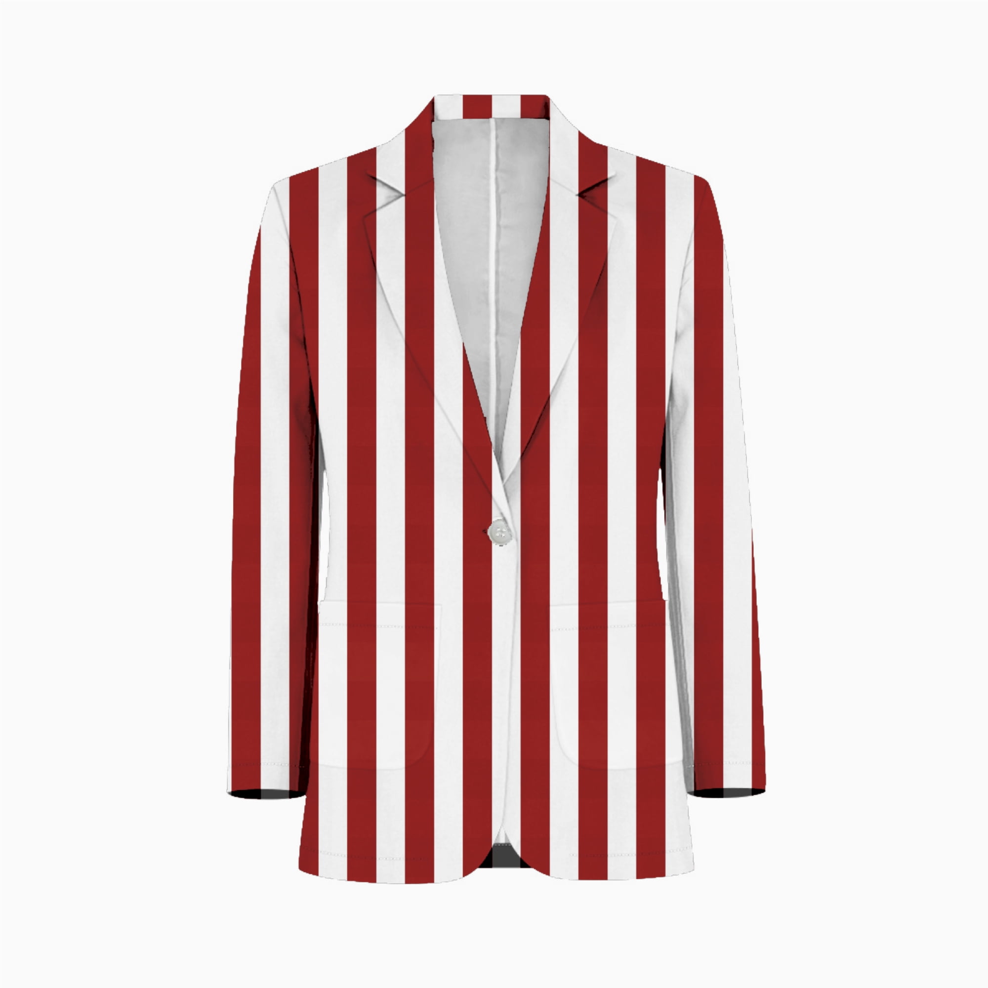 Aesthetic Tomato Red and White Vertical Mens Suits Shawl Collar Slim ...
